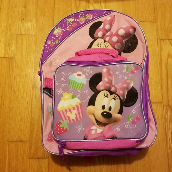 Disney | Accessories | Disney Cupcake Minnie Mouse Backpack Set | Poshmark